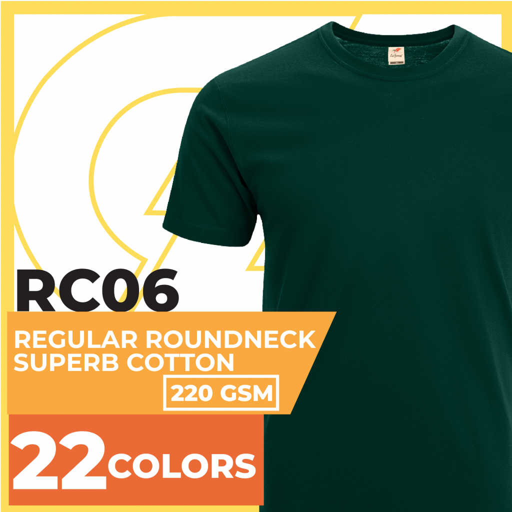 Lefonse 100% Cotton Interlock Premium Roundneck Tshirt Unisex 220gsm ...