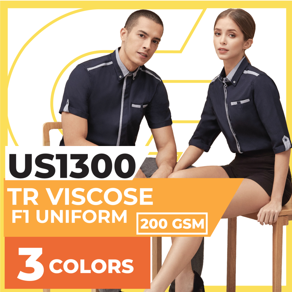 Lefonse Corporate Shirt F1 Uniform Male & Female Cutting 200gsm Series ...