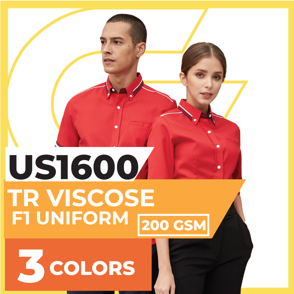 Lefonse Corporate Shirt F1 Uniform Male & Female Cutting 200gsm Series ...